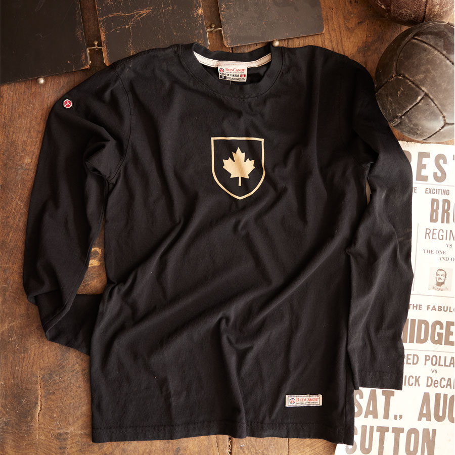 Canada Shield Long Sleeve T-shirt, Black | Red Canoe | Official Site