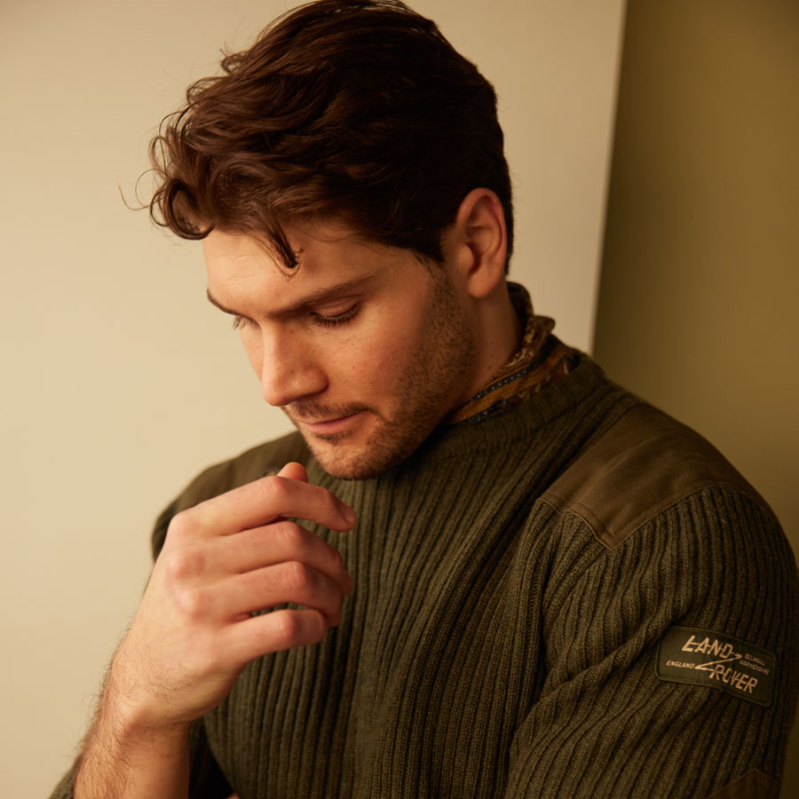 Land Rover Wool Rib Knit Sweater | Red Canoe | Official Site